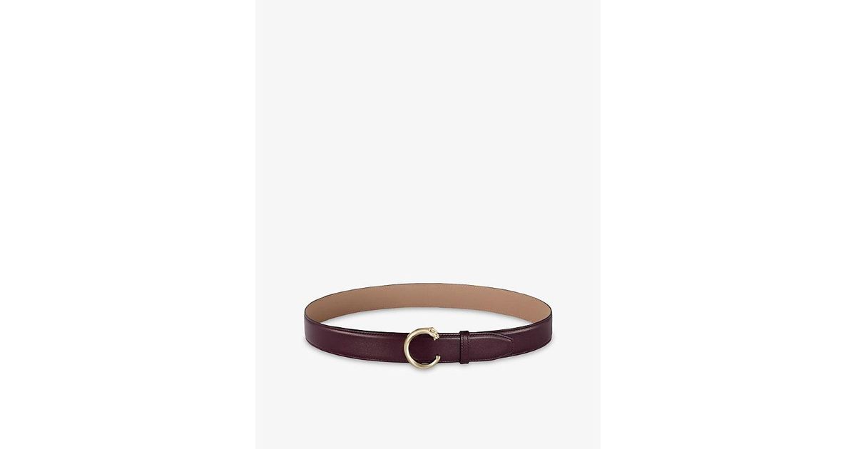 Cartier Panthère C De Small Leather Belt in Brown | Lyst UK
