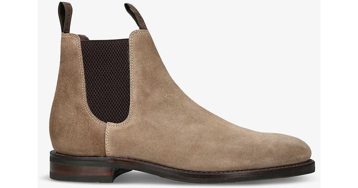 Loake Emsworth Welted-Sole Suede Chelsea Boots in Brown for Men | Lyst