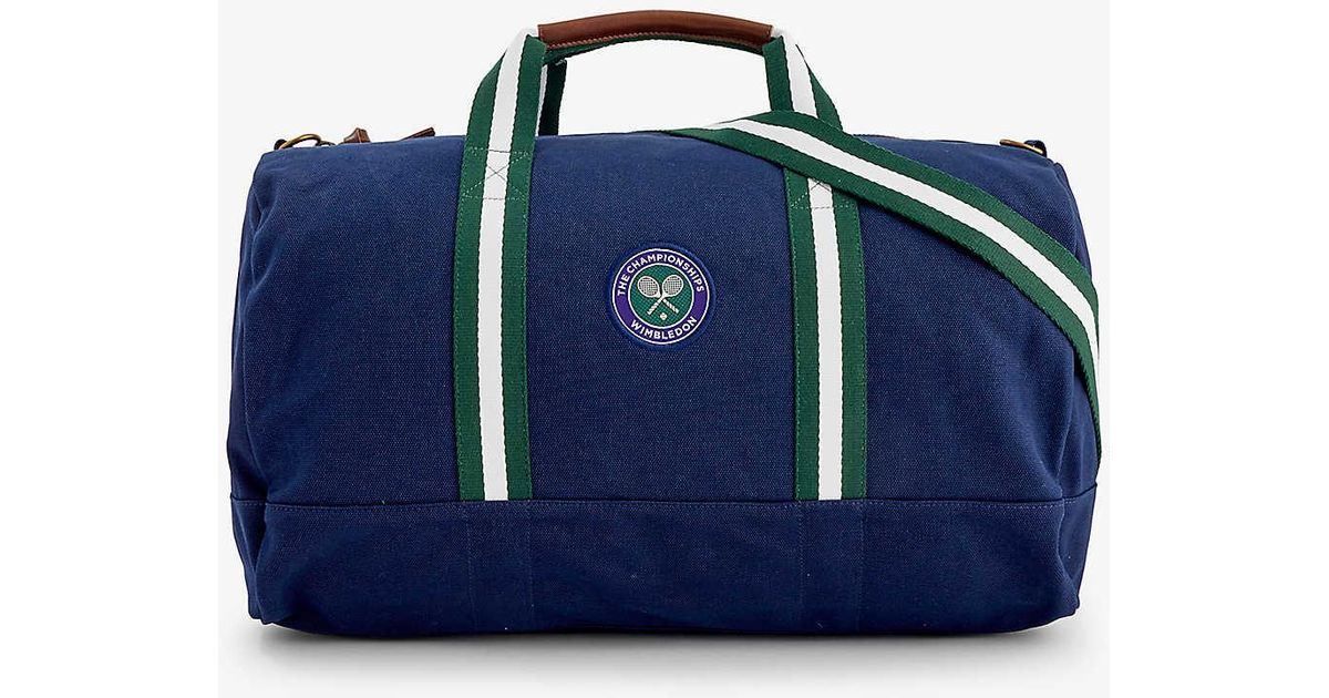 Polo Ralph Lauren X Wimbledon Tennis-badge Cotton-canvas Duffle Bag in ...
