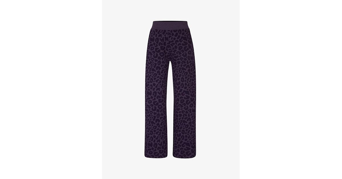 BOSS X Naomi Campbell Leopard-Pattern Stretch Cotton-Blend Jogging ...