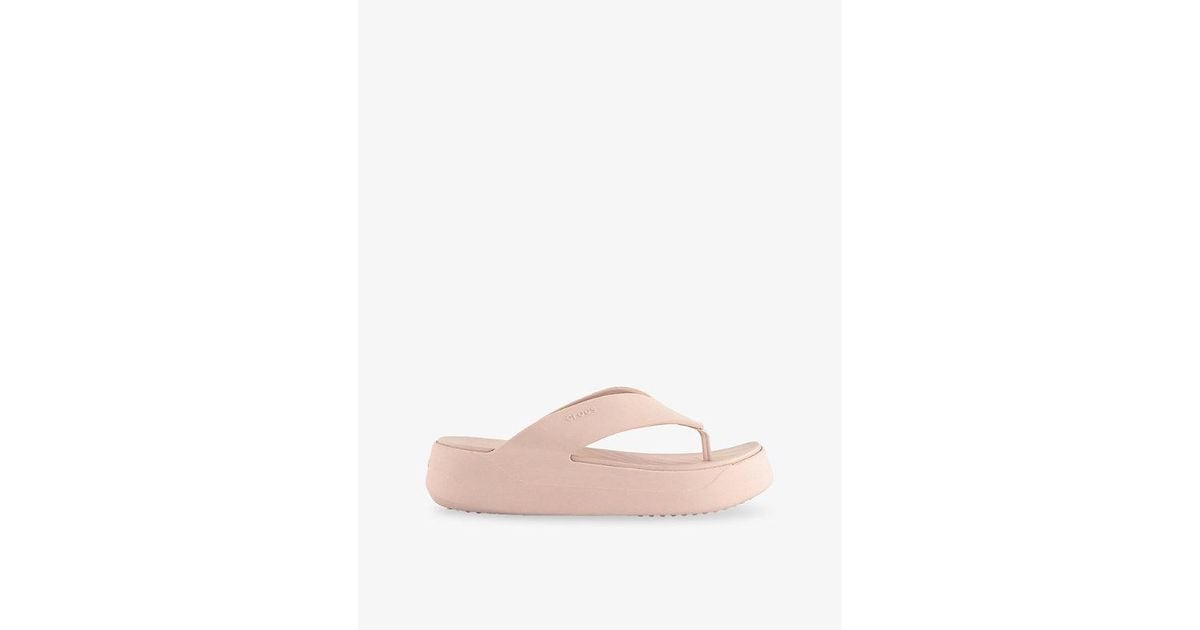 Crocs™ Getaway Rubber Platform Sandals in Pink | Lyst