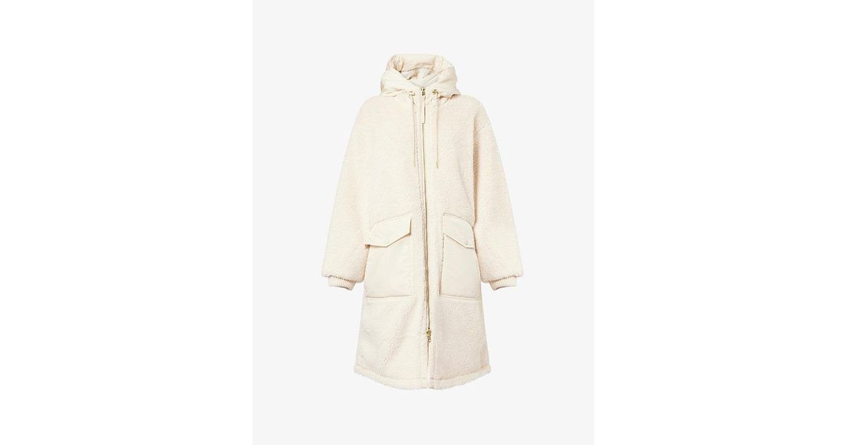 Varley Cyrus Reversible Woven Coat in Natural | Lyst UK