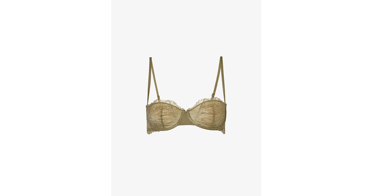 Calvin Klein Floral-pattern Stretch-lace Balconette Bra | Lyst