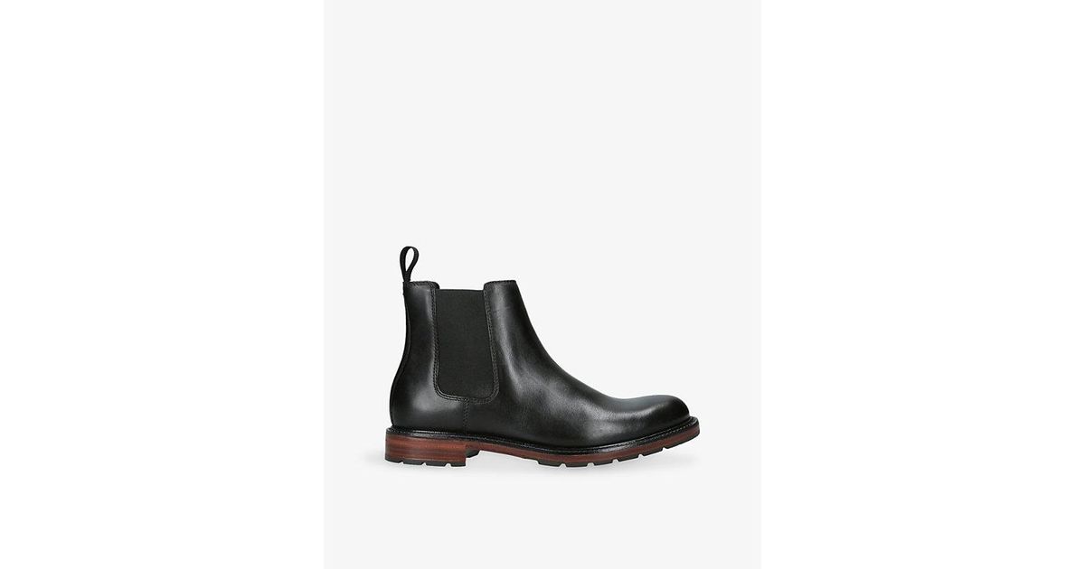 Cole Haan Roundhill Grand Leather Chelsea Boots in Black for Men | Lyst