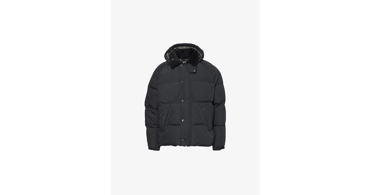 Barbour Transport Hooded Regular-Fit Woven-Down Jacket in Black for Men ...