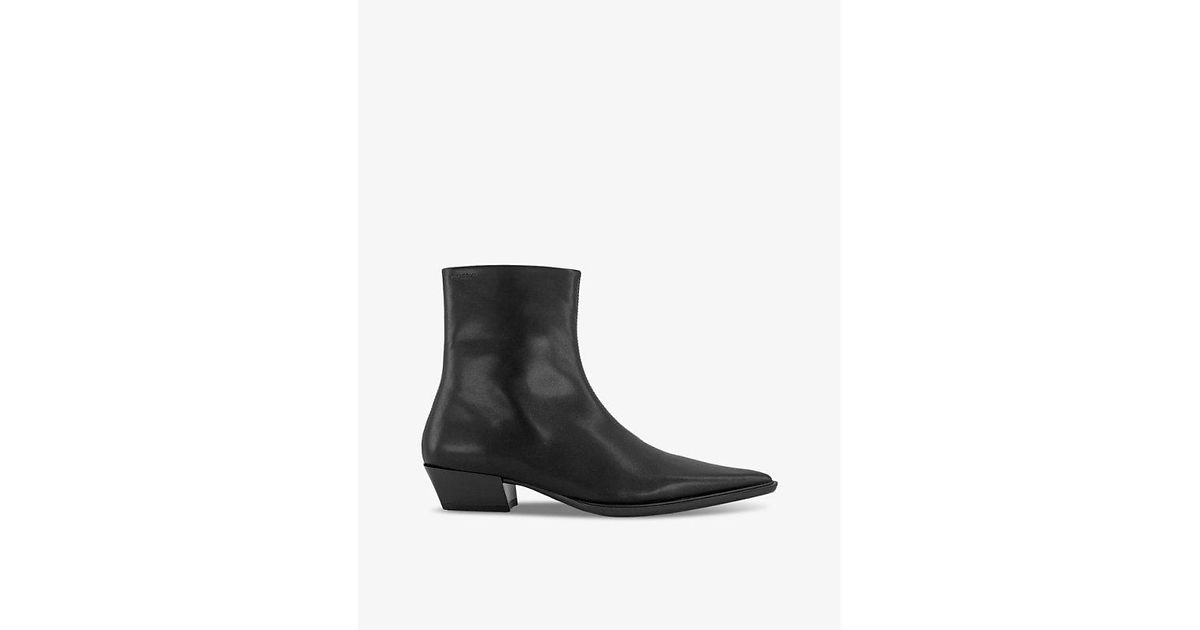 Vagabond Shoemakers Cassie Pointed-Toe Leather Boots in Black | Lyst