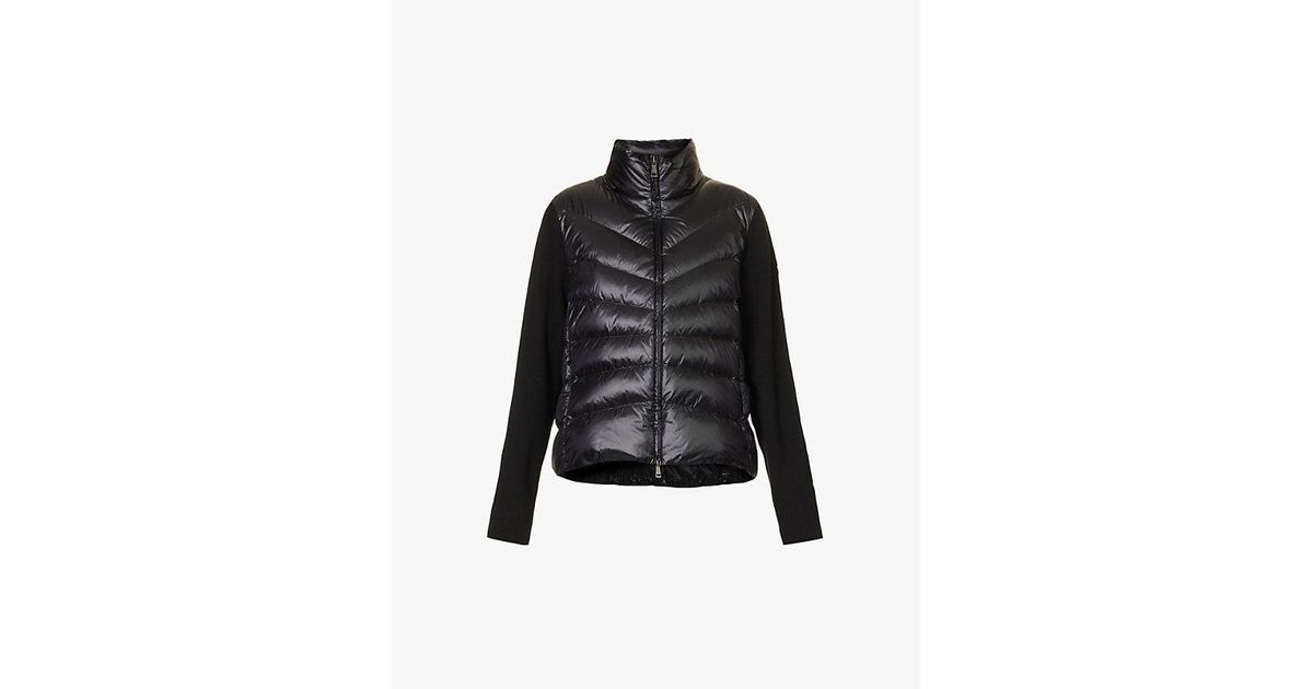 Moncler Funnel-Neck Brand-Patch Regular-Fit Shell-Down Jacket in Black ...