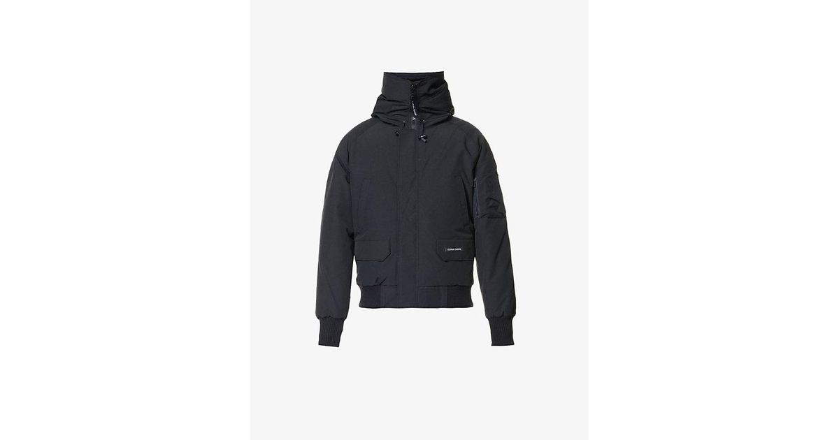 Canada Goose Chilliwack Funnel-Neck Shell-Down Bomber Jacket in Blue ...