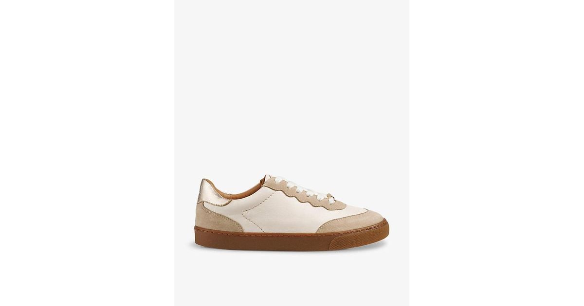 LK Bennett Mul-/Tural Runner Logo-Embossed Low-Top Leather Trainers in ...