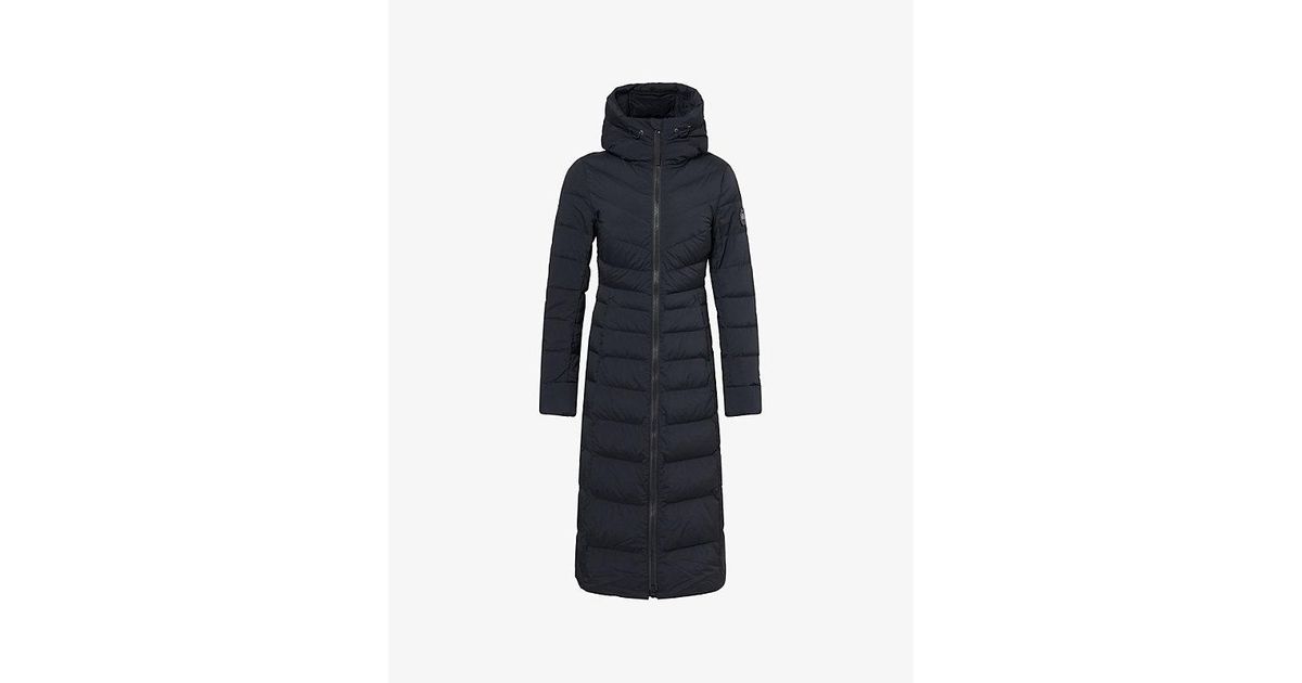 Canada Goose Clair Long Nylon-Down Coat in Blue | Lyst UK