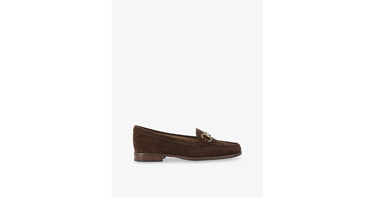 Carvela Kurt Geiger Click Suede Loafers in Brown | Lyst