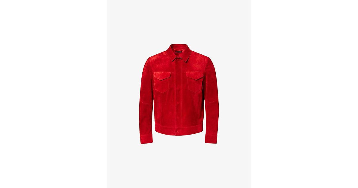 Tom Ford Wear Utility Leather Jacket in Red for Men | Lyst UK