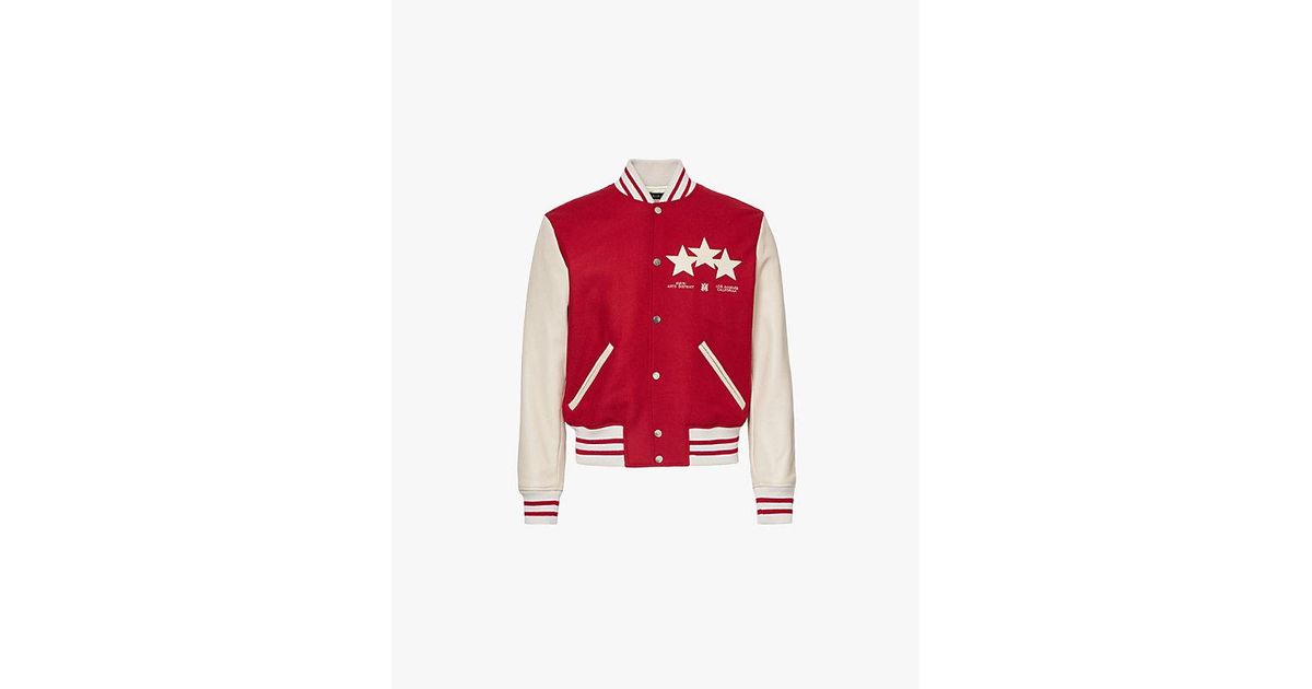 Amiri Stars Brand-Embroidered Wool-Blend Jacket for Men | Lyst