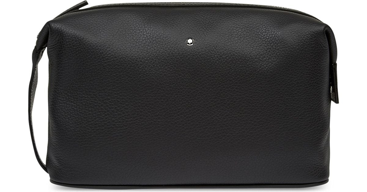Montblanc Meisterst 1⁄4ck Soft Grain Leather Wash Bag in Black for Men ...
