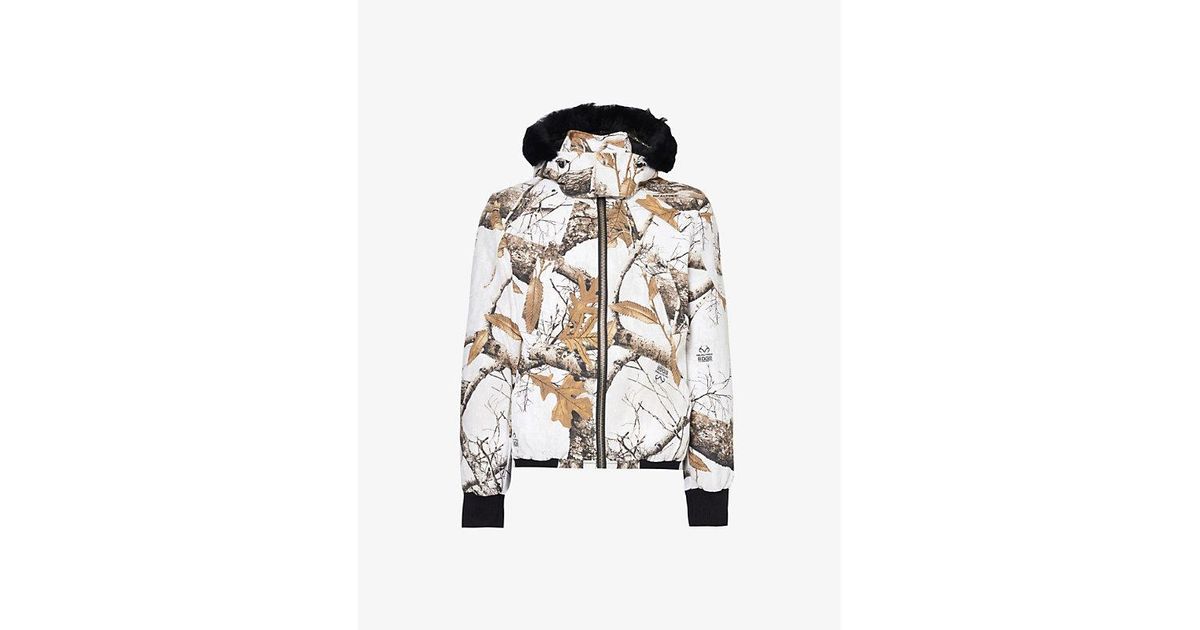 Moose Knuckles 3q Birchwood Camouflage-pattern Shearling-trim Hooded ...