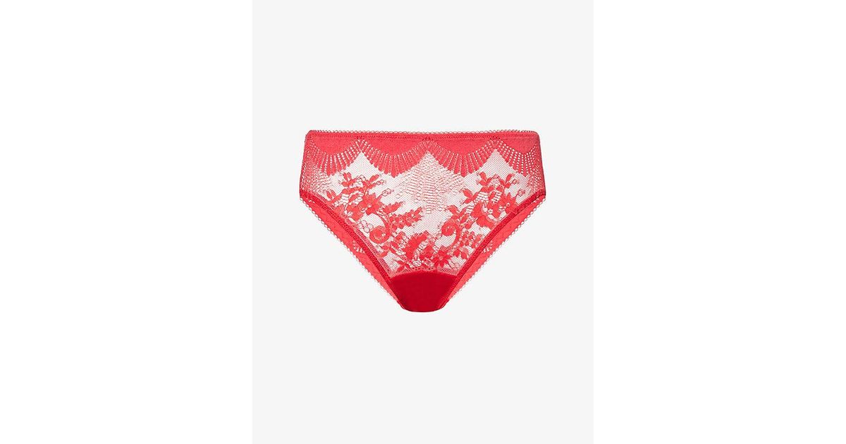 Wacoal Sensu Embroidered Lace Briefs | Lyst UK