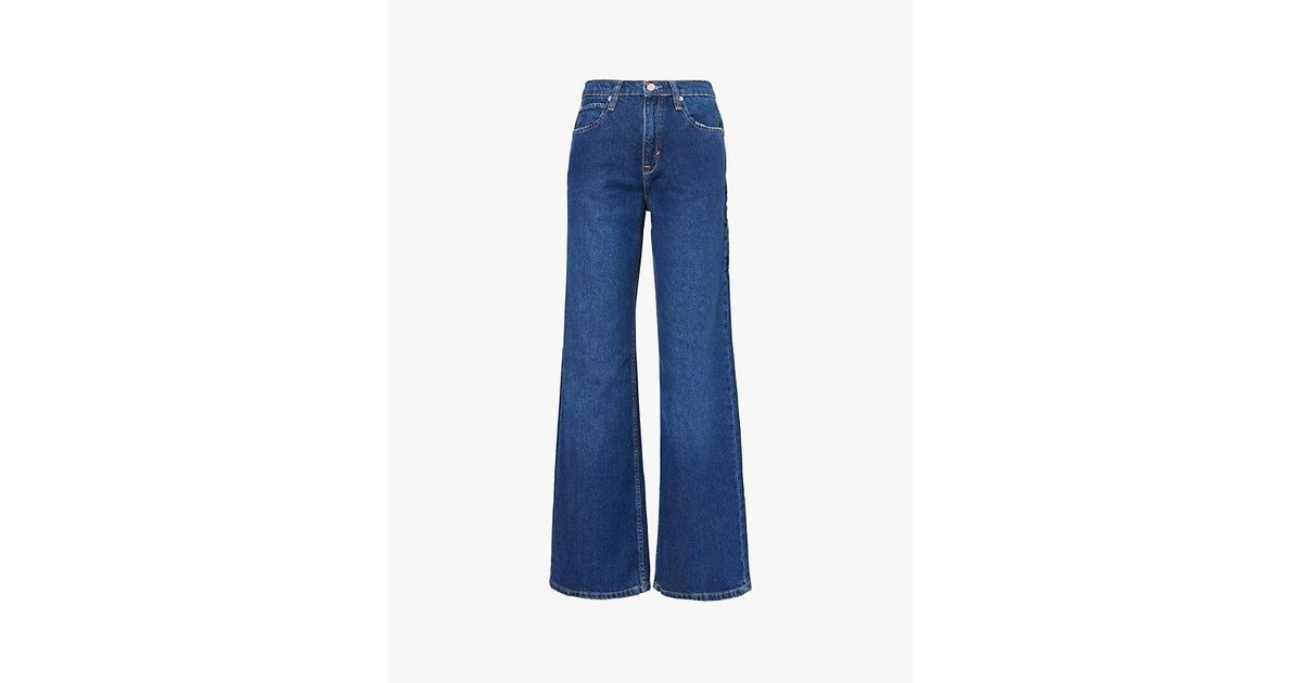 Free People Tinsley Relaxed-Fit High-Rise Denim Jeans in Blue | Lyst