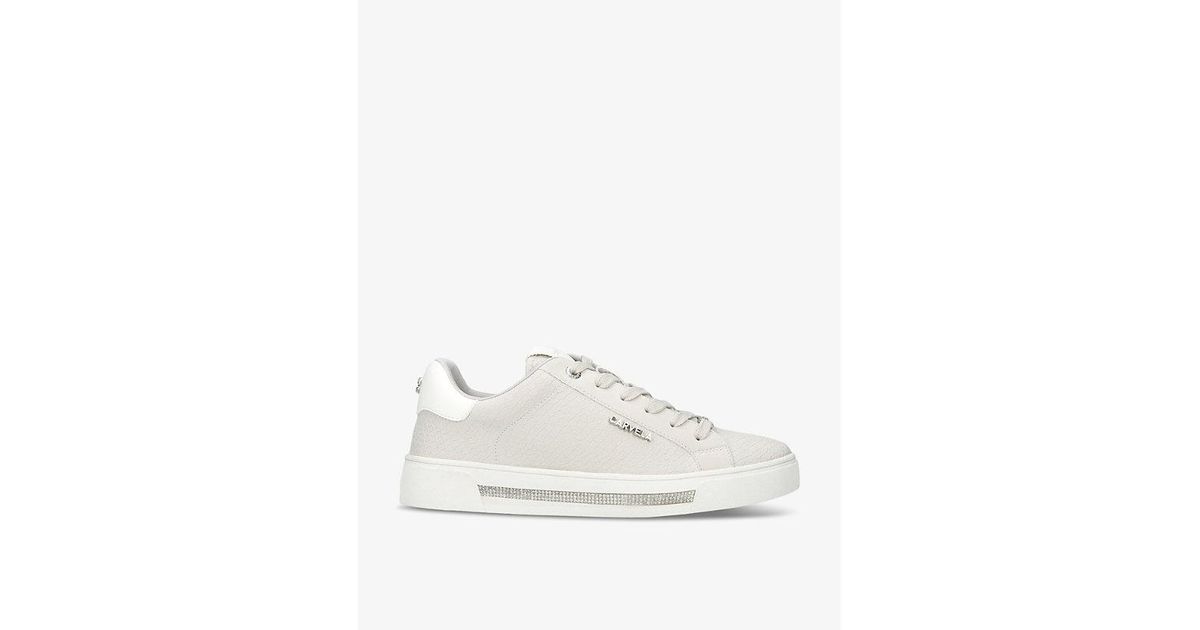 Carvela Kurt Geiger Diamond Logo-Embellished Faux-Leather Low-Top ...
