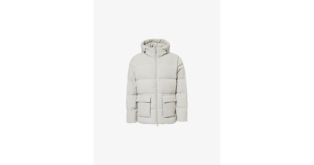 Arne Hooded Short Puffer Parka in White for Men | Lyst
