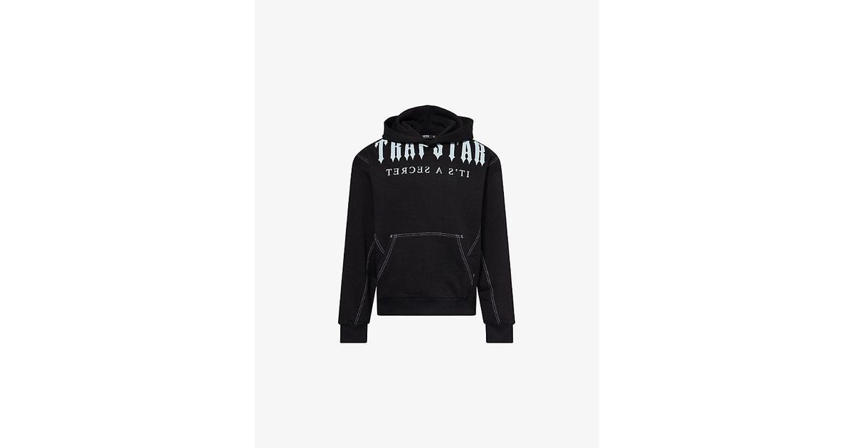 Trapstar Deconstructed Decoded Logo-Print Cotton-Blend Hoody in Black ...