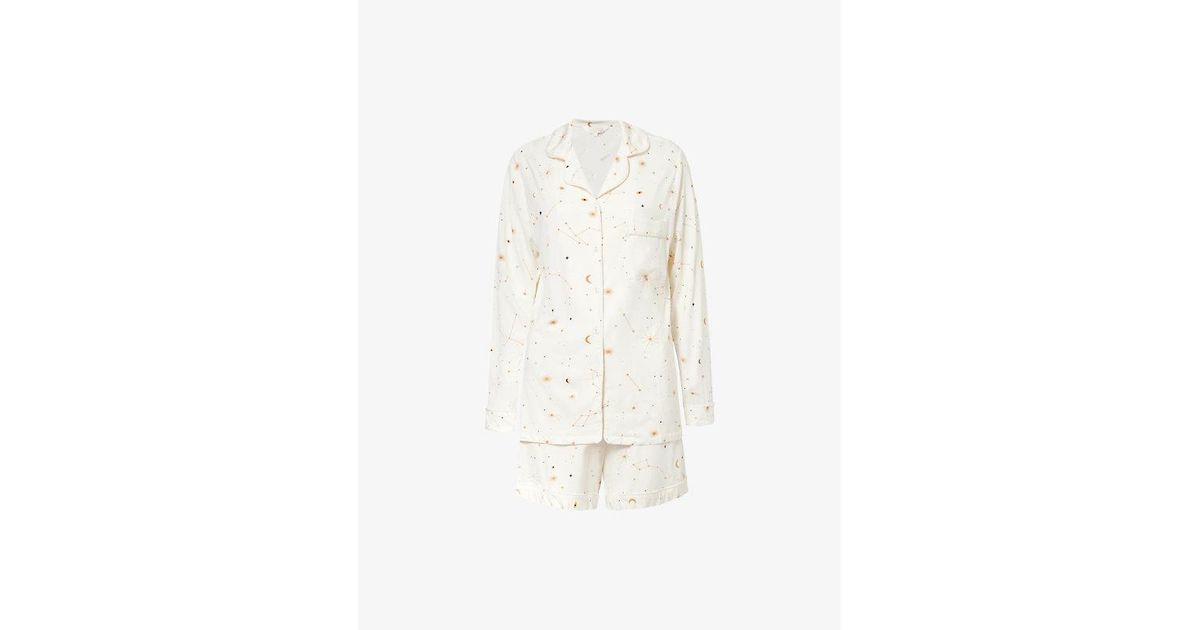 THE NAP CO Graphic-Print Long-Sleeve Jersey Pyjama Set in White | Lyst