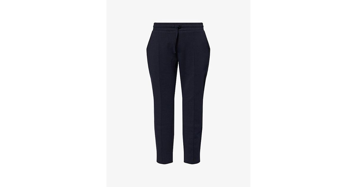Arne Interlock Tapered-Leg Stretch-Woven Jogging Bottoms in Blue for ...