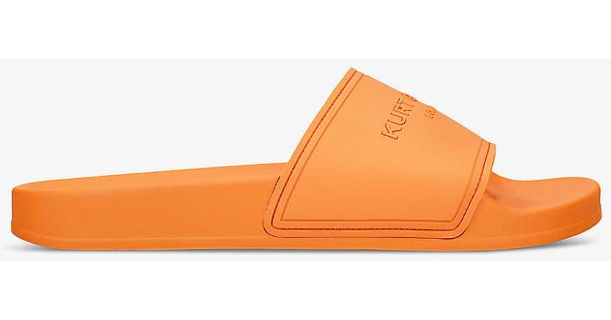 Kurt Geiger Kgl Branded Textile Pool Sliders in Orange for Men | Lyst UK