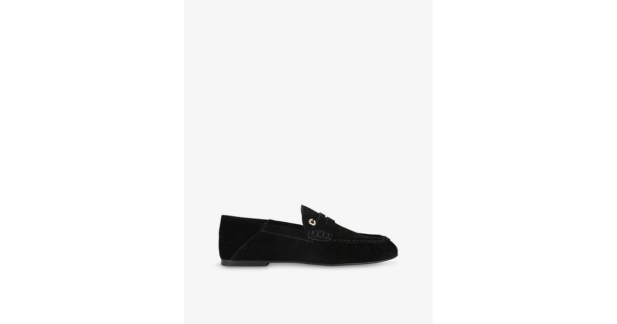 Carvela Kurt Geiger Marigold Suede Loafers in Black | Lyst