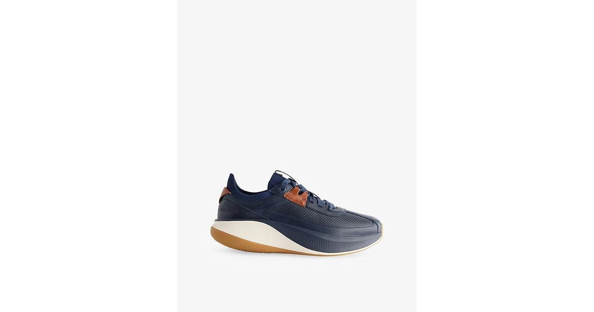 Cole Haan Grandprø All-Day Leather Running Trainers in Blue for Men ...