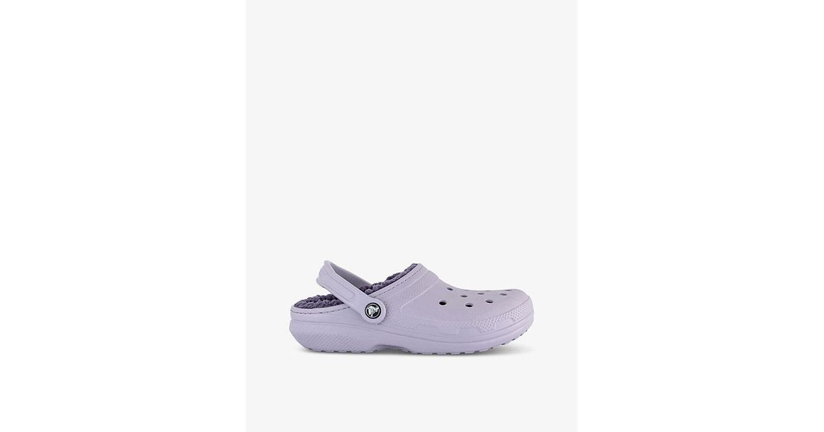 Crocs™ Classic Lined Rubber Clogs in Purple | Lyst