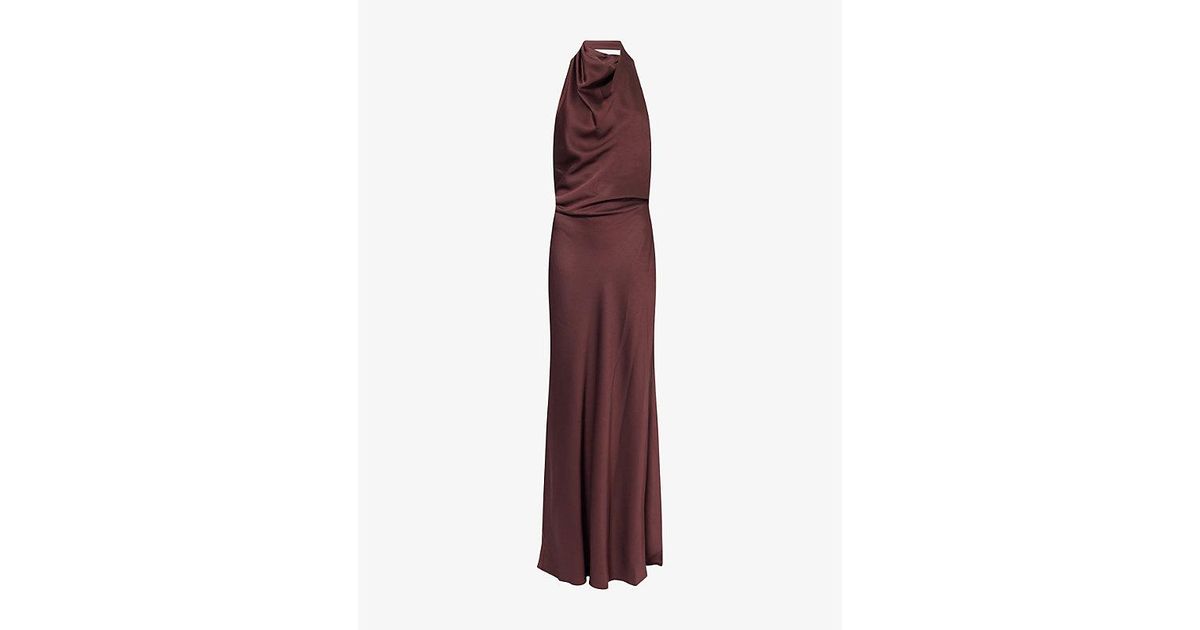 Jonathan Simkhai Reannon Draped Woven Gown in Purple | Lyst UK