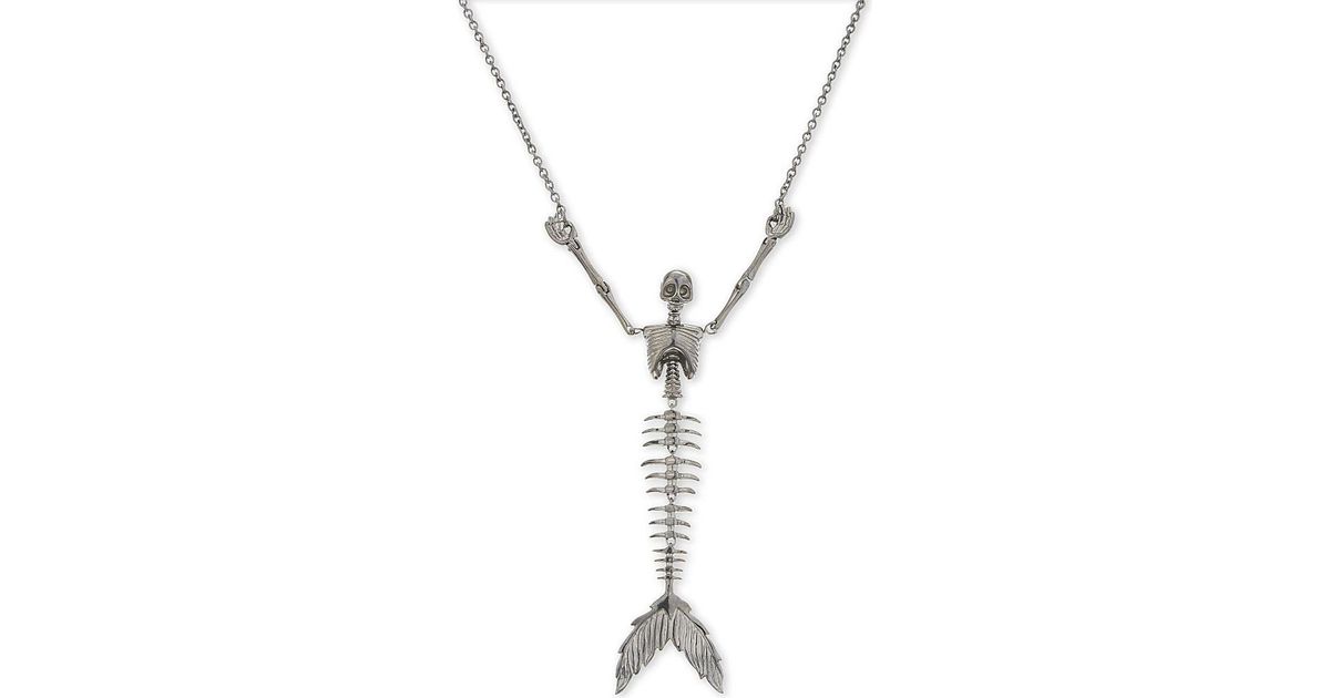 Vivienne Westwood Ariel Mermaid Skeleton Necklace in Metallic | Lyst
