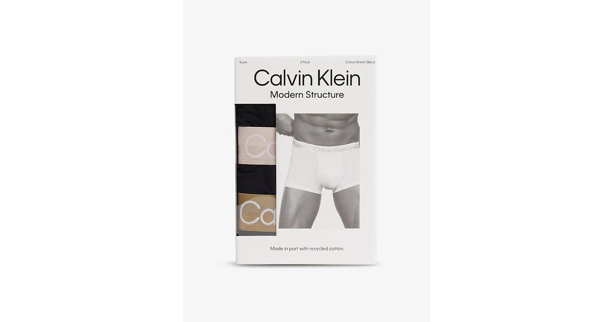 Calvin Klein Modern Structure Mid-Rise Pack Of Three Recycled-Blend ...