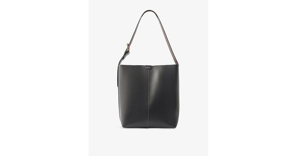 Soeur Saudade Leather Bucket Bag in Black | Lyst UK