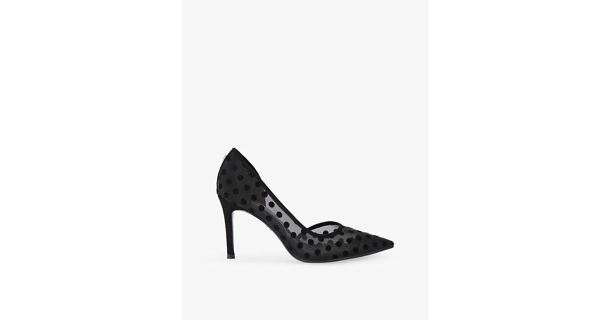 Carvela Kurt Geiger Positano D'Orsay Woven Heeled Courts in Black | Lyst