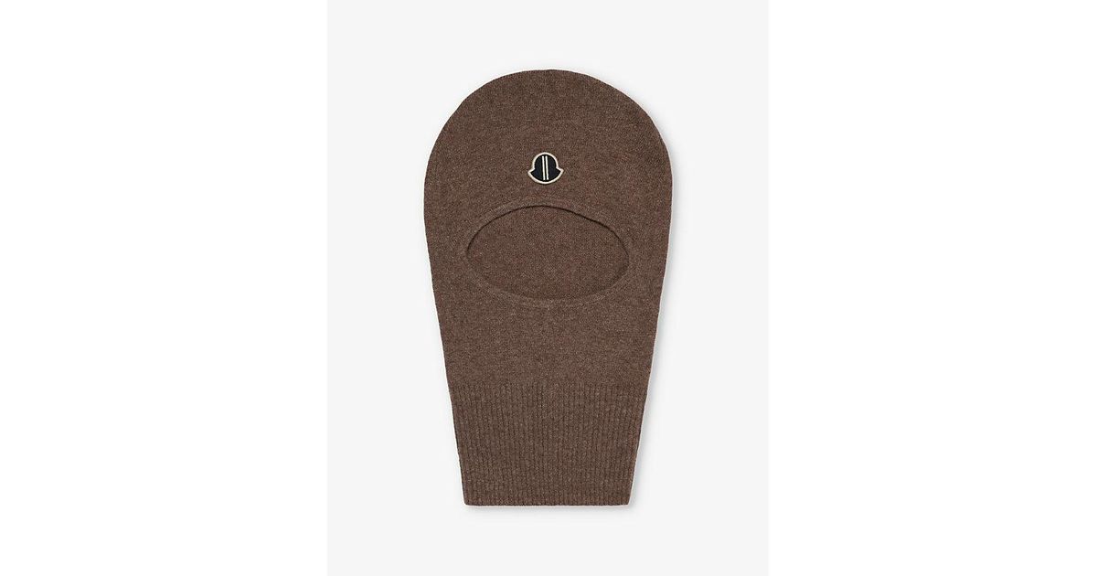 Rick Owens Ski Mask Wool And Cashmere-Blend Balaclava in Brown | Lyst