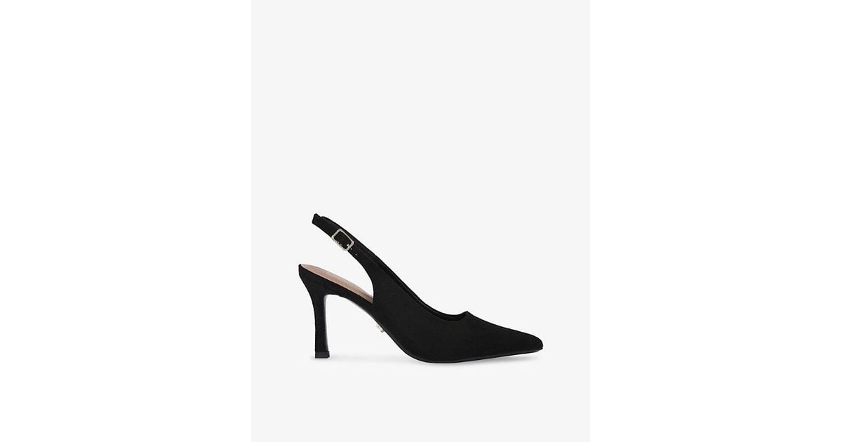 Carvela Kurt Geiger Corletta Slingback Logo-Embellished Woven Heeled ...