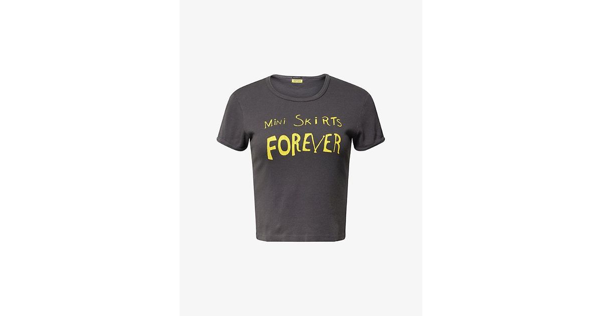 Mother The Itty Bitty Ringer Round-Neck Cotton-Jersey T-Shirt in Black ...