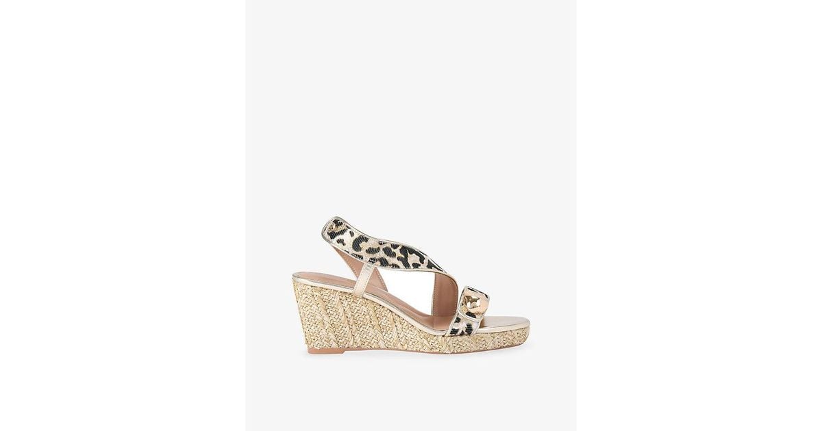 Carvela Kurt Geiger Sorano Woven Wedge Sandals in Natural | Lyst