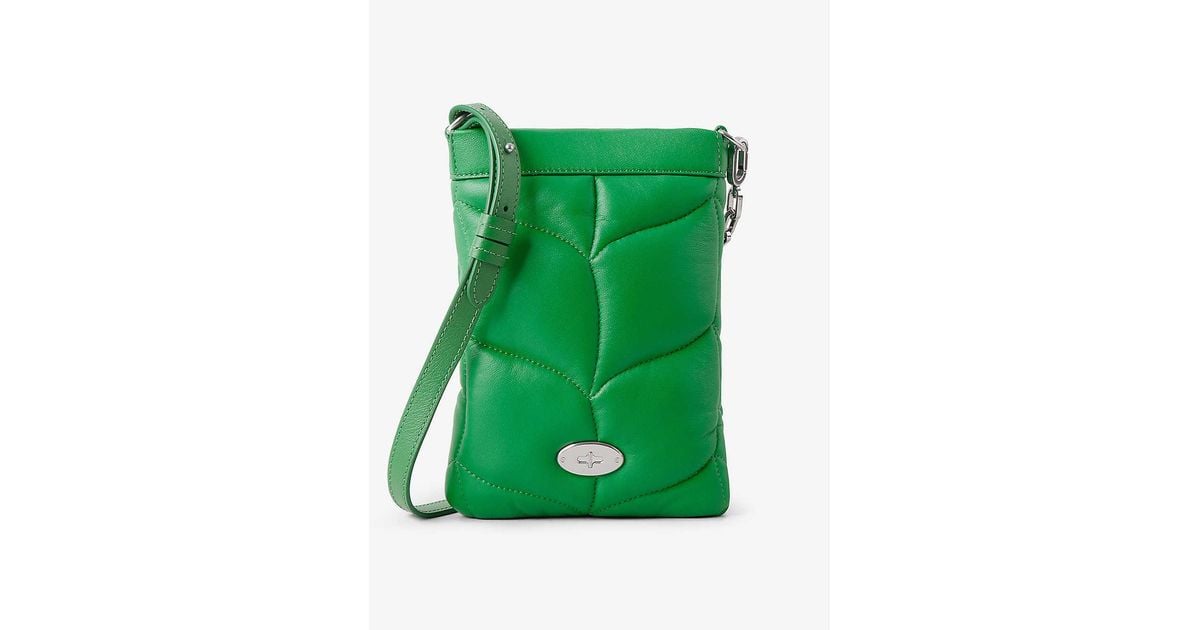 Mulberry Softie Quilted Leather Cross-body Phone Pouch in Green | Lyst UK