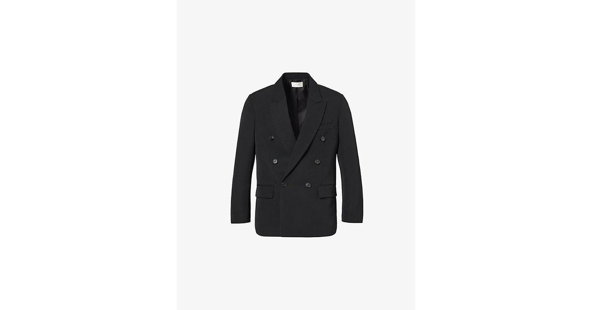 The Row Tension Perin Double Breasted Wool Jacket in Black for Men ...