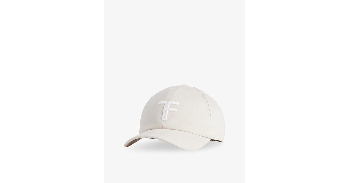 Tom Ford Logo-Embroidered Cotton-Canvas Baseball Cap in White for Men ...
