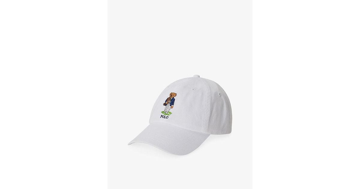 Polo Ralph Lauren X Wimbledon Branded Cotton Cap in White for Men | Lyst UK
