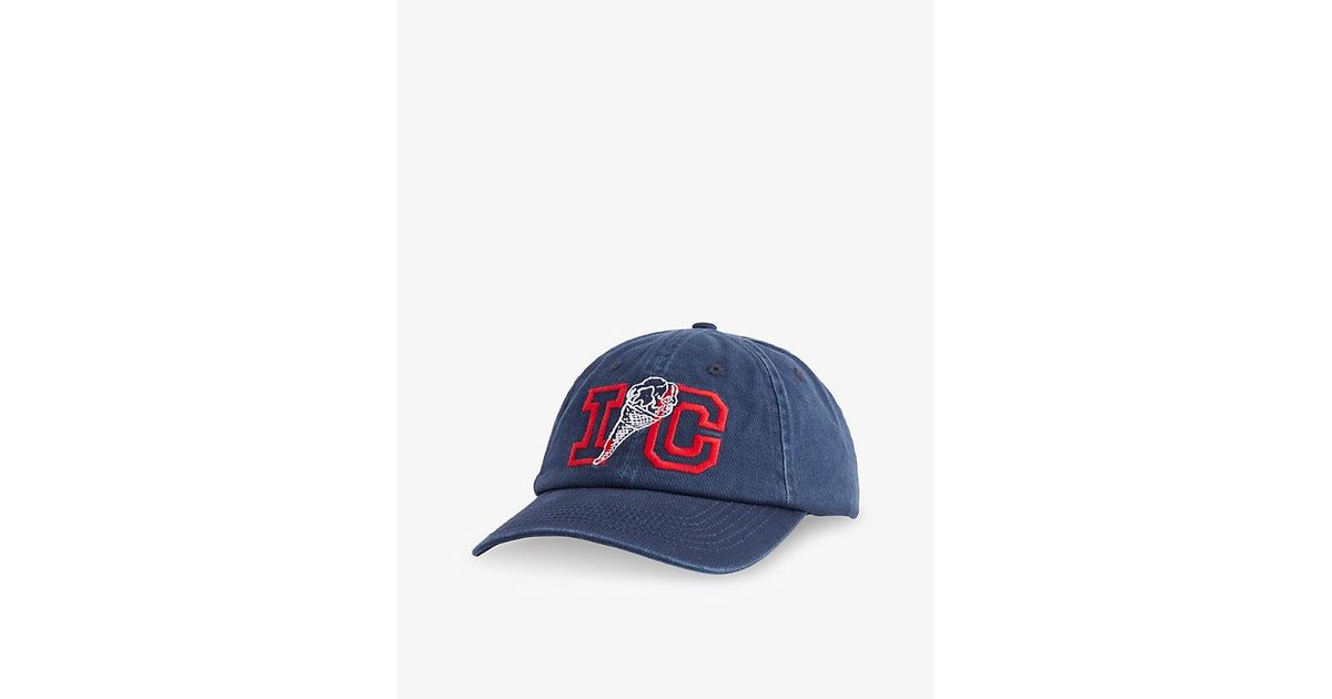 ICECREAM Cone Embroidered Cotton Baseball Cap in Blue | Lyst UK