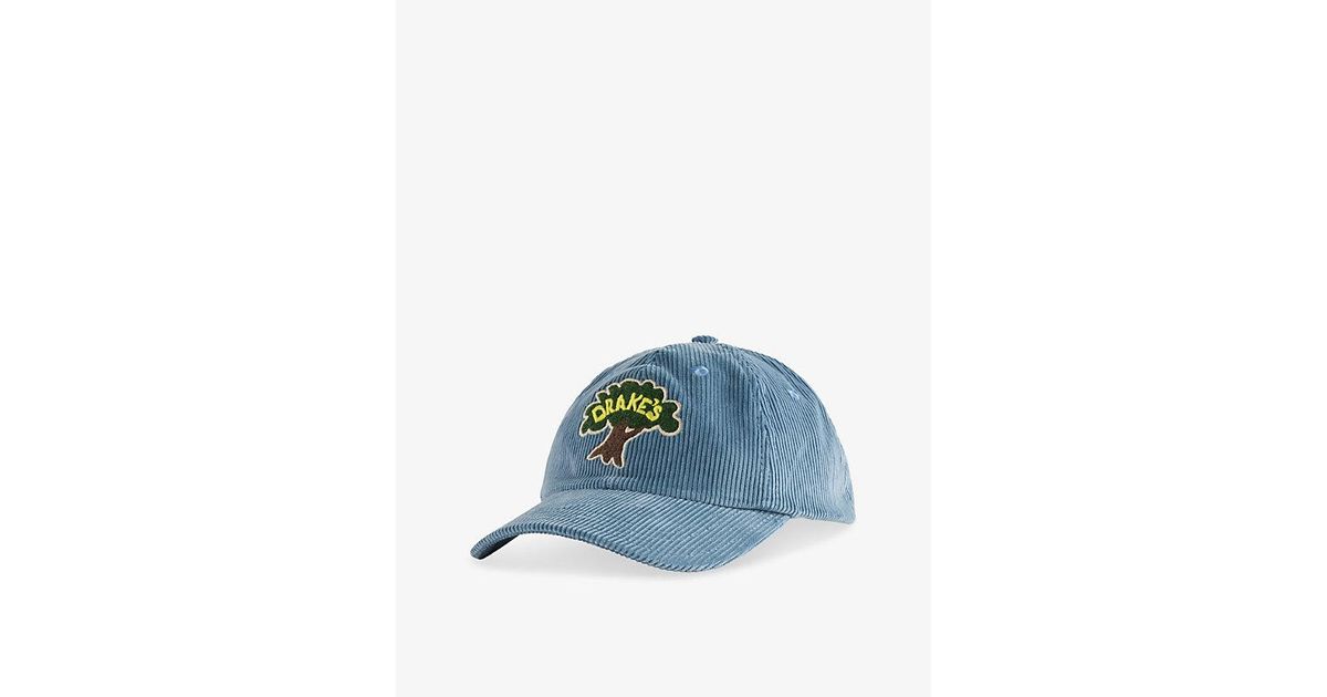 Drake's Tree Corduroy Cotton Baseball Cap in Blue for Men | Lyst