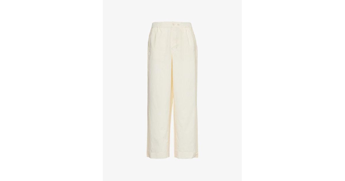 Hay Duo Relaxed-Fit Mid-Rise Pyjama Trousers in White | Lyst UK
