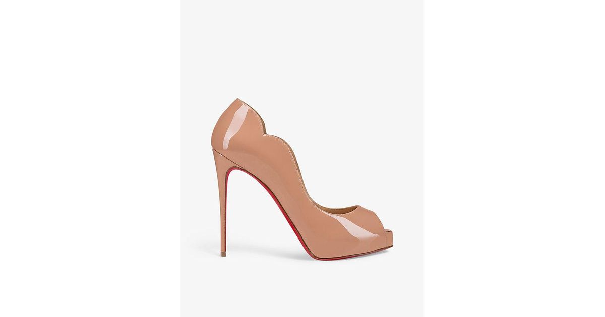 Christian Louboutin Hot Chick Alta 120 Patent-Leather Courts in Pink | Lyst