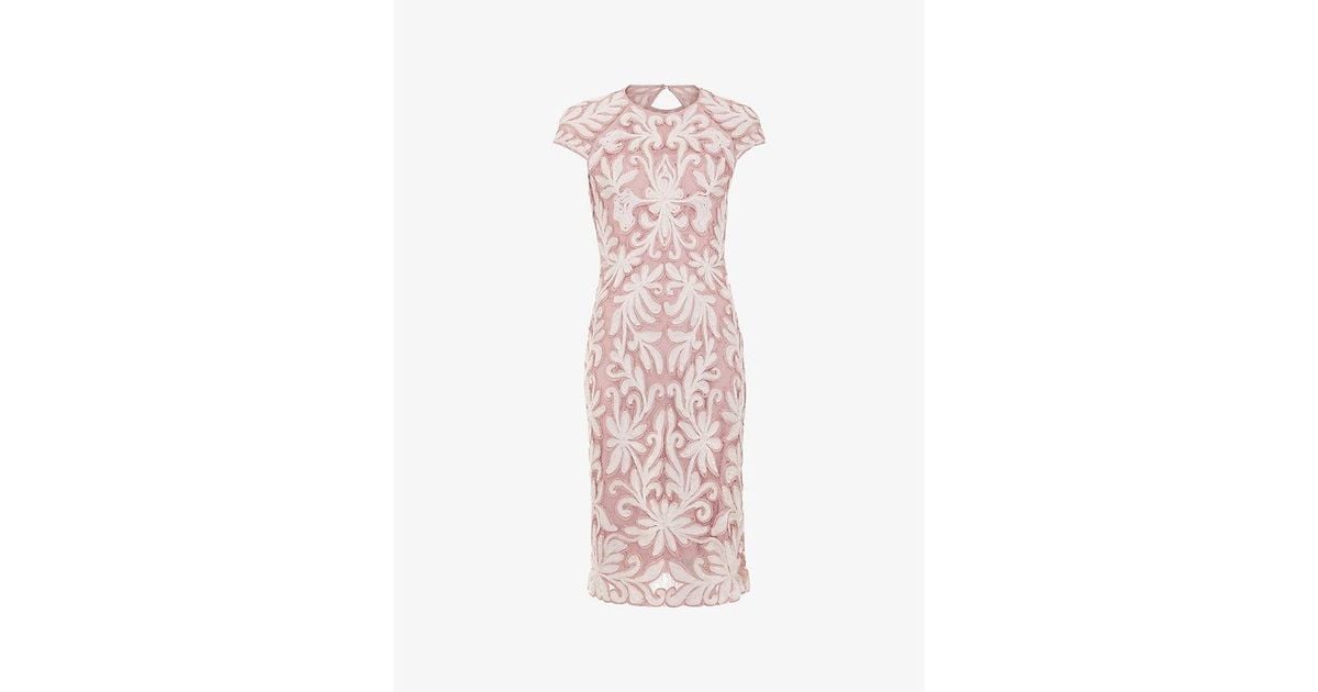 Phase Eight Karima Tapework-Lace Woven Mini Dress in Pink | Lyst