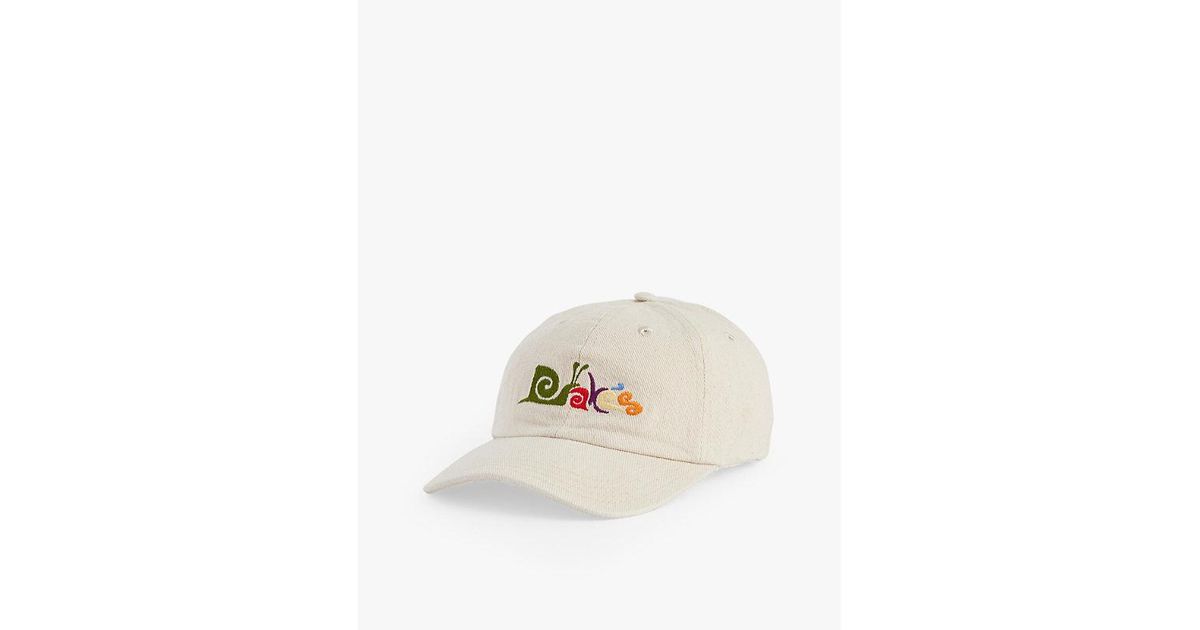 Drake's Snail-Logo Embroidered Cotton-Twill Baseball Cap in White for ...