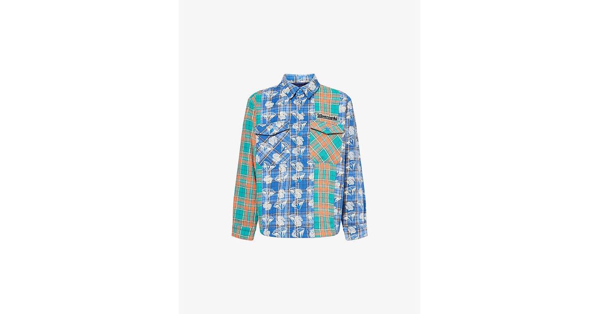 BBCICECREAM Diamond Checker Flannel Shirt in Blue for Men | Lyst UK